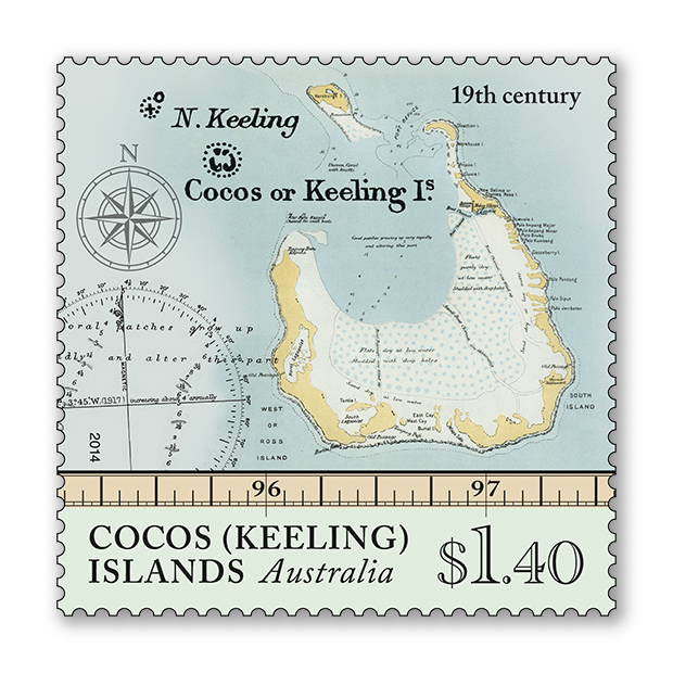 Cocos (Keeling) Islands: Maps of Cocos | Australia Post Collectables