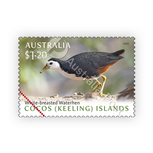 Cocos (Keeling) Islands: White-breasted Waterhen | Australia Post ...